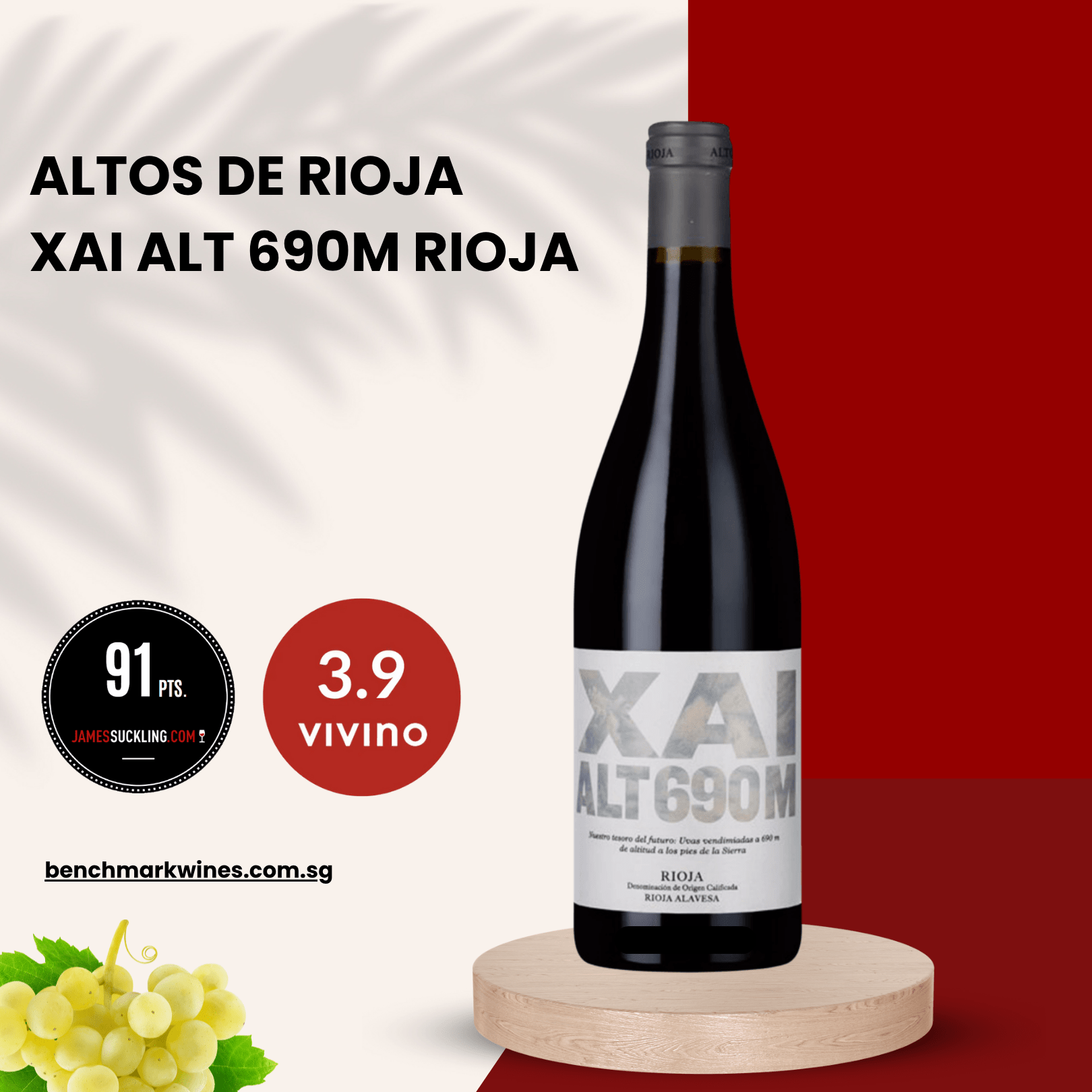 Altos de Rioja XAI Alt 690M Tempranillo 2018 Rioja, 750ml – Benchmark Wines