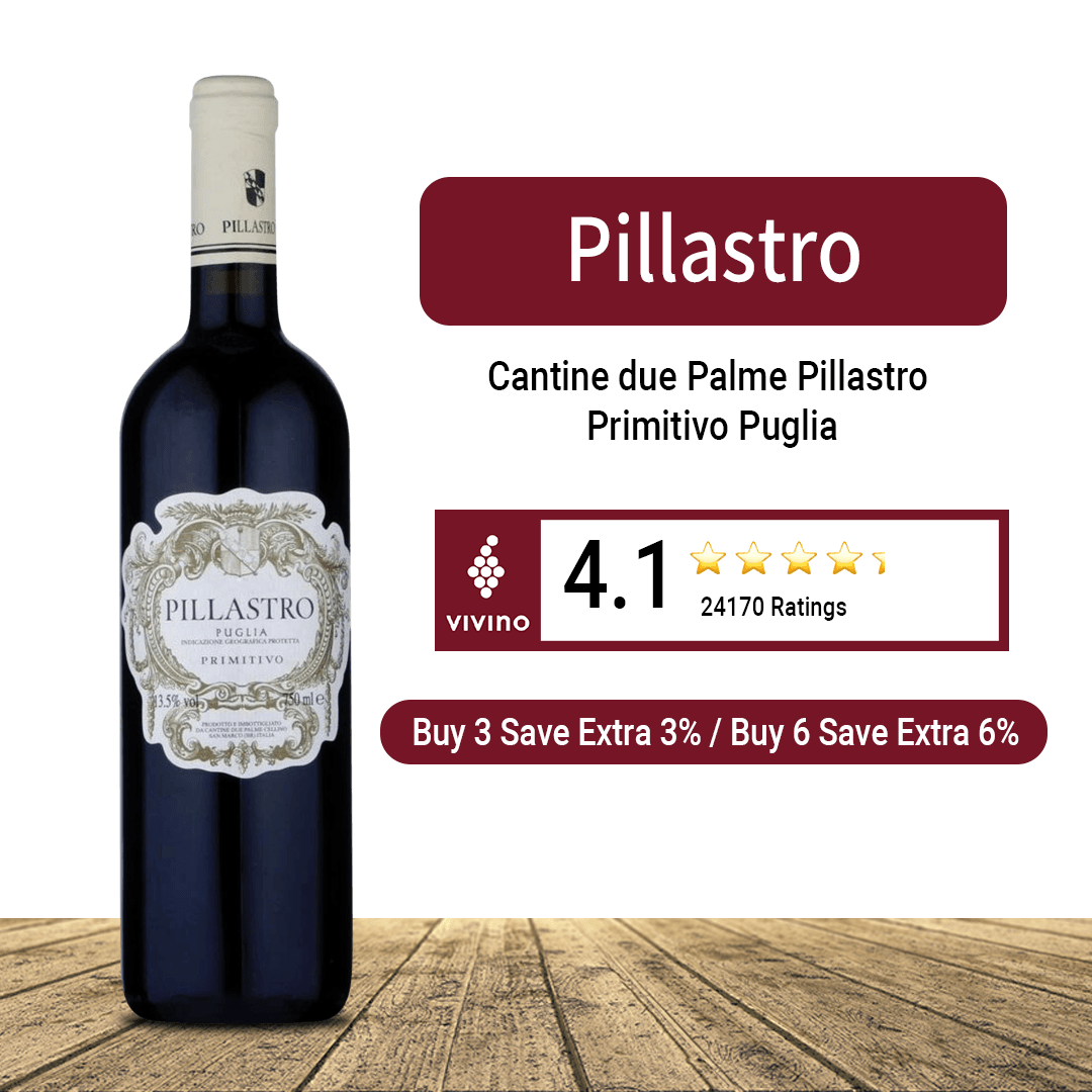 Cantine due Palme Pillastro Primitivo 2022 Puglia, 750ml – Benchmark Wines