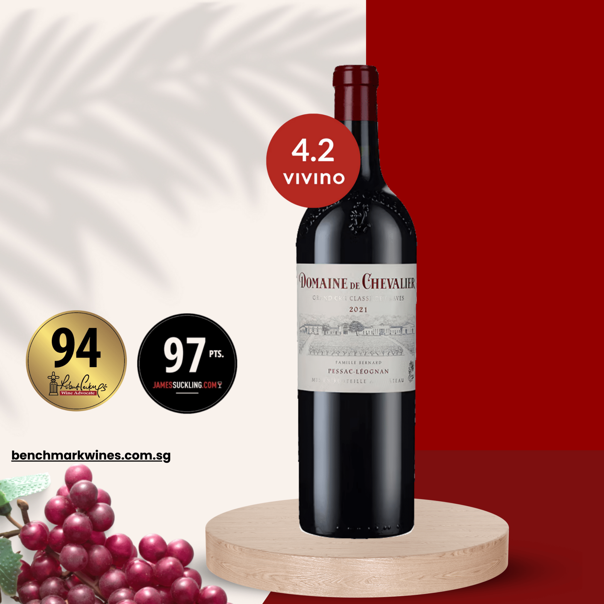 Domaine de Chevalier 2021, (Red Wines) 750ml – Benchmark Wines